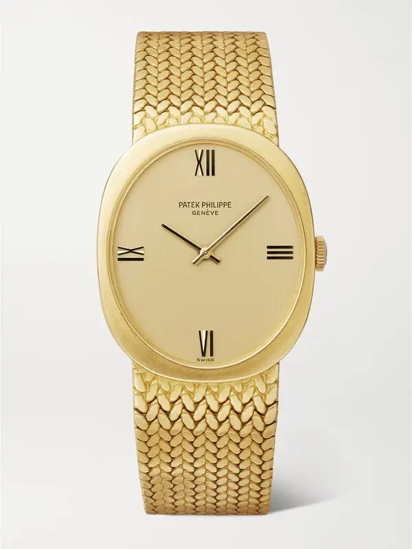 STEPHANIE WINDSOR Patek Philippe Vintage 1970s Ellipse 18 Karat Yellow Watch - Gold