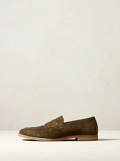 BOS & CO S Rhett Suede Loafers - Olive