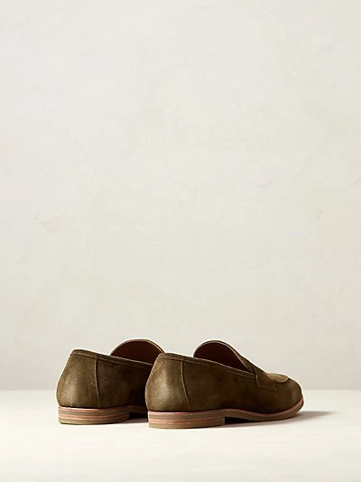 BOS & CO S Rhett Suede Loafers - Olive
