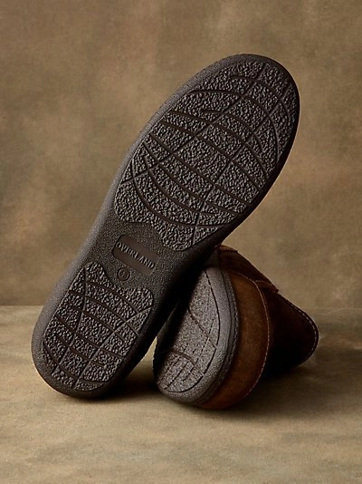 Overland Shearling-lined Leather Mule Slippers