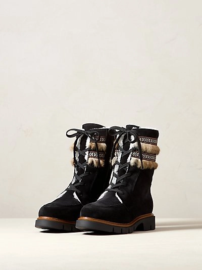 Overland S Rose Water-resistant Shearling-lined Suede Boots