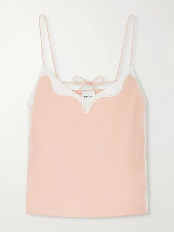 Posse Tabitha Lace-trimmed Camisole - Pink