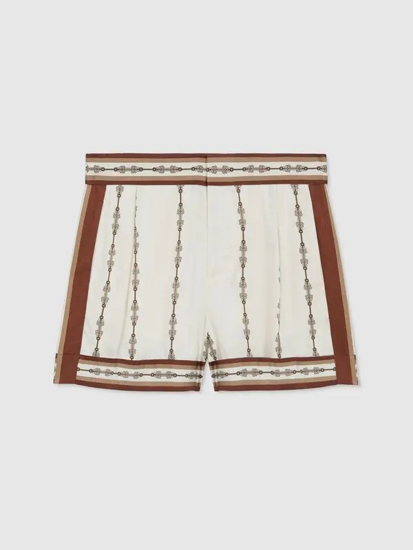 REISS Jayce Chain-print Shorts