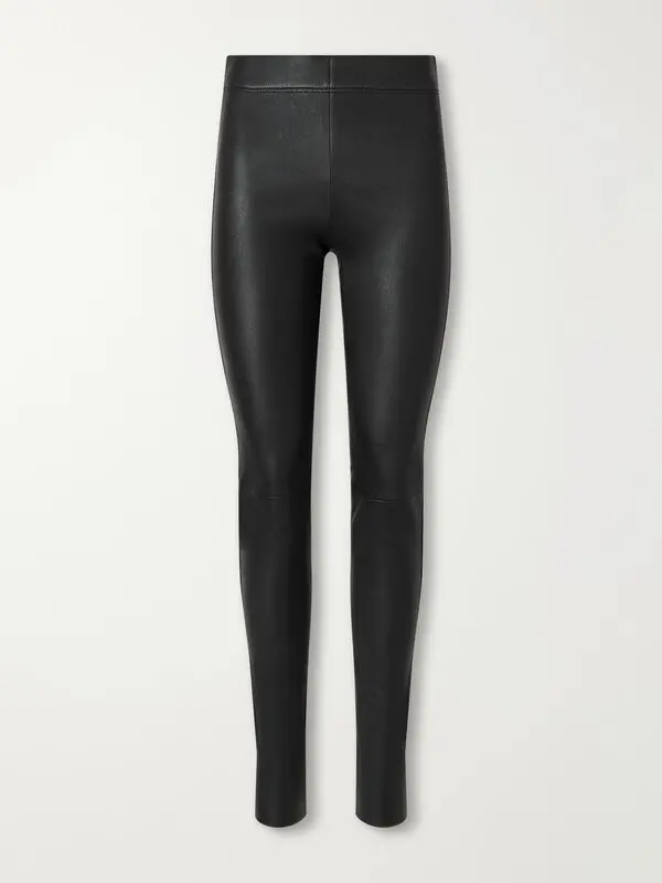 JOSEPH Paneled Stretch-leather Leggings - Black