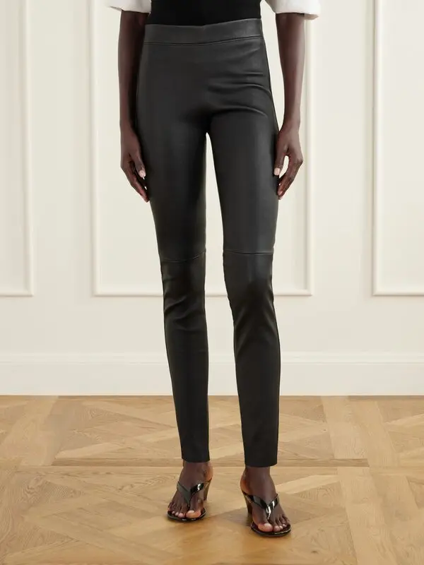 JOSEPH Paneled Stretch-leather Leggings