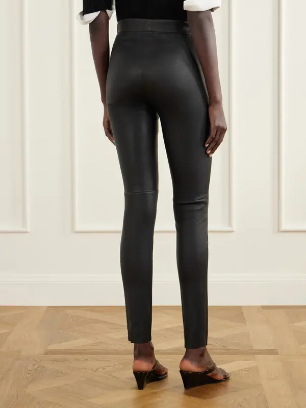 JOSEPH Paneled Stretch-leather Leggings