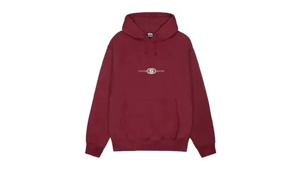 StÜssy Worldwide Dot Hoodie - Wine