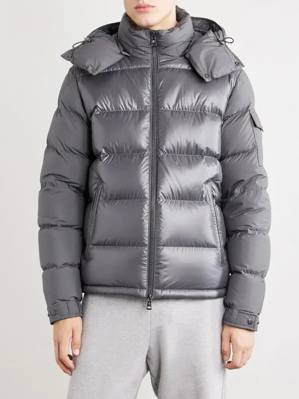 Moncler Maya Quilted Shell Down Jacket - Gray