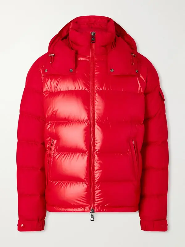 Moncler Maya Quilted Shell Down Jacket - Red