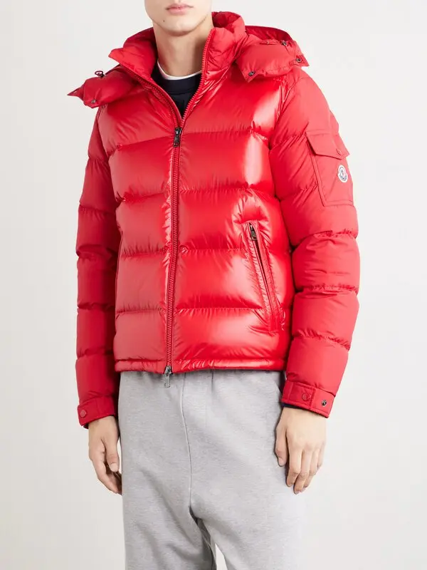 Moncler Maya Quilted Shell Down Jacket - Red