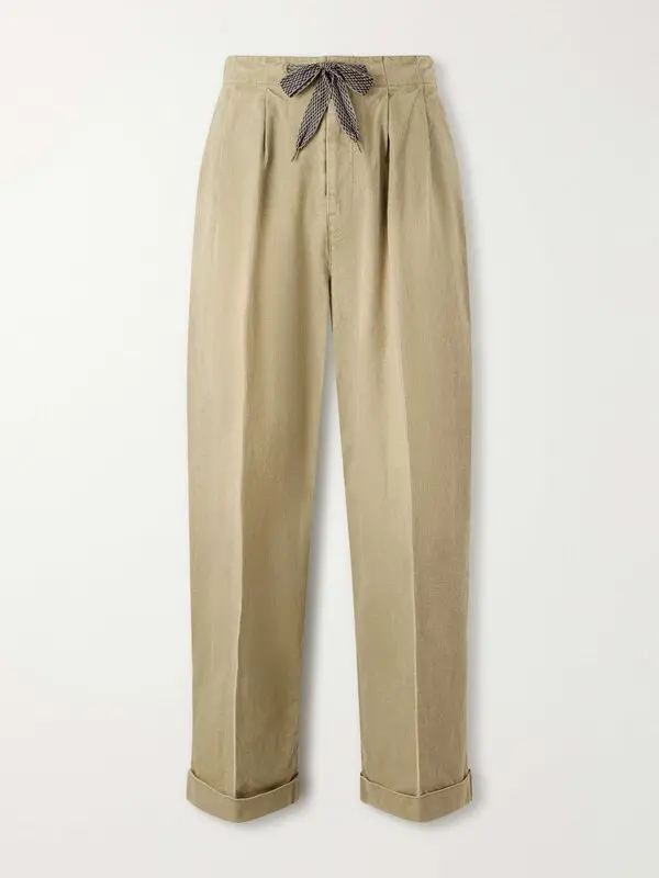 Kapital Easy Straight-leg Cotton-canvas Trousers - Beige