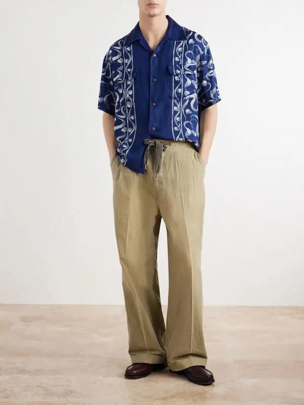 Kapital Easy Straight-leg Cotton-canvas Trousers
