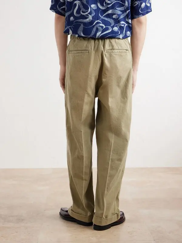 Kapital Easy Straight-leg Cotton-canvas Trousers