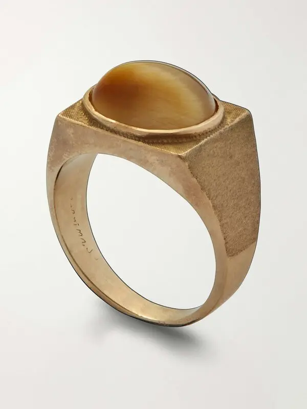 FOUNDWELL Vintage 1970s 10-karat Gold Tiger Eye Ring