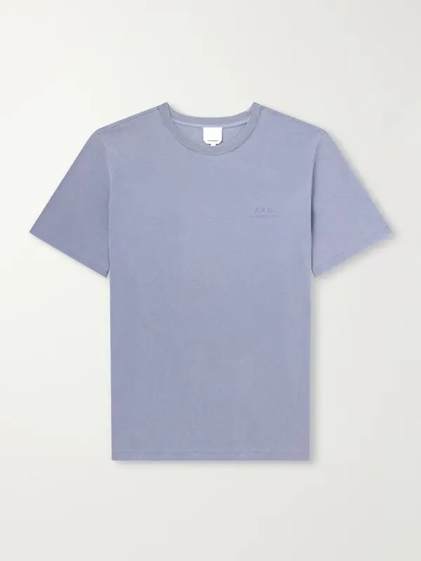 A.p.c. Gabby Logo-print Cotton Jersey T-shirt - Blue