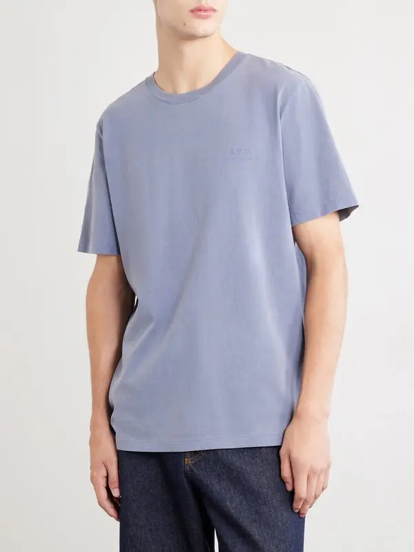 A.p.c. Gabby Logo-print Cotton Jersey T-shirt - Blue