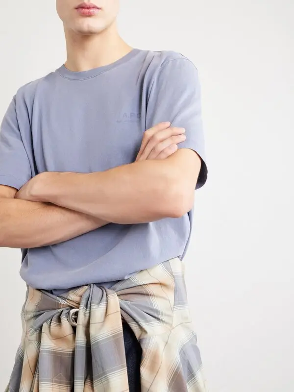 A.p.c. Gabby Logo-print Cotton Jersey T-shirt - Blue
