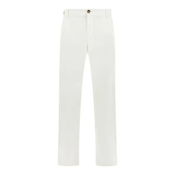 Paul & Shark Dynamic Chino Trousers With Pleats - White
