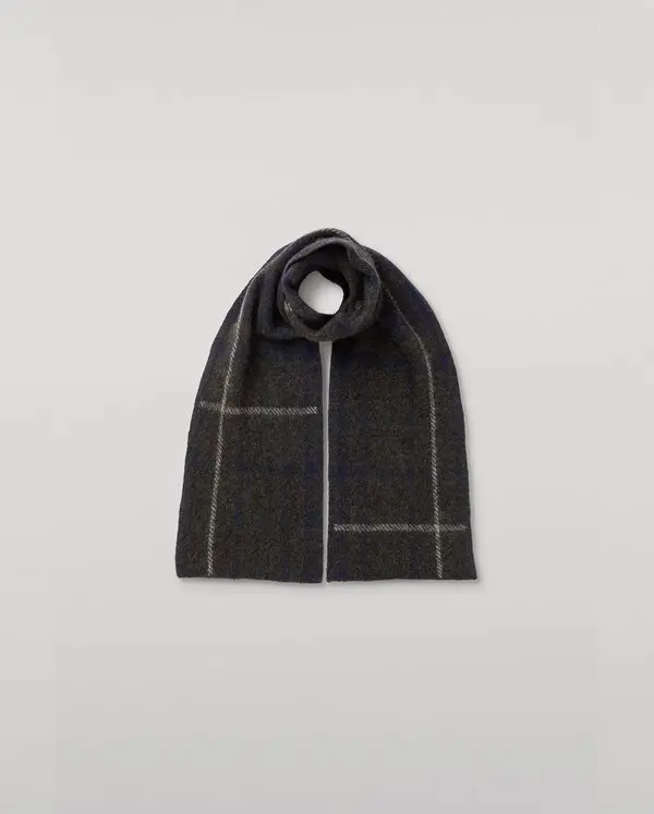 Johnstons Of Elgin Baird Grey Brushed Cashmere-silk Scarf