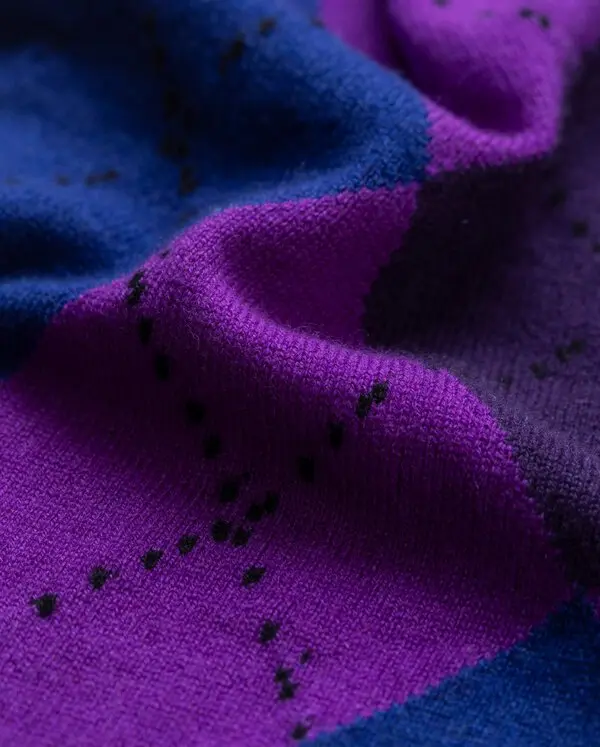 Johnstons Of Elgin Clan Argyle Cashmere Bandana - Purple