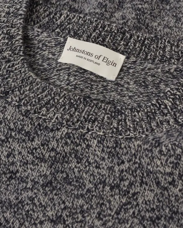 Johnstons Of Elgin Craigie Dark Bue Ambswoo Jumper