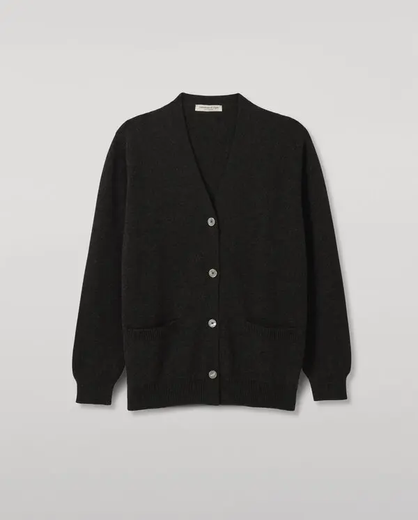 Johnstons Of Elgin Cashmere Cardigan With Wild Thistle Intarsia