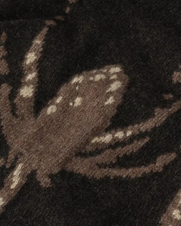 Johnstons Of Elgin Cashmere Cardigan With Wild Thistle Intarsia