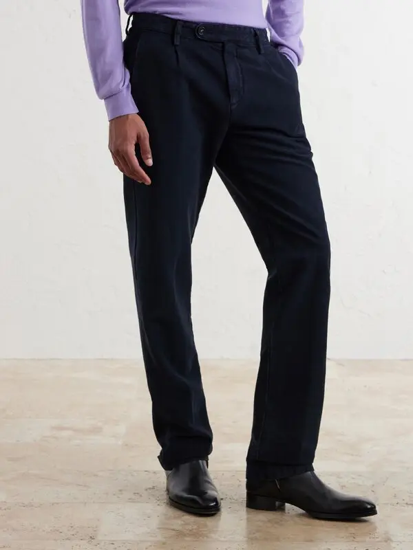 Massimo Alba Ionio2 Straight-leg Cotton Trousers