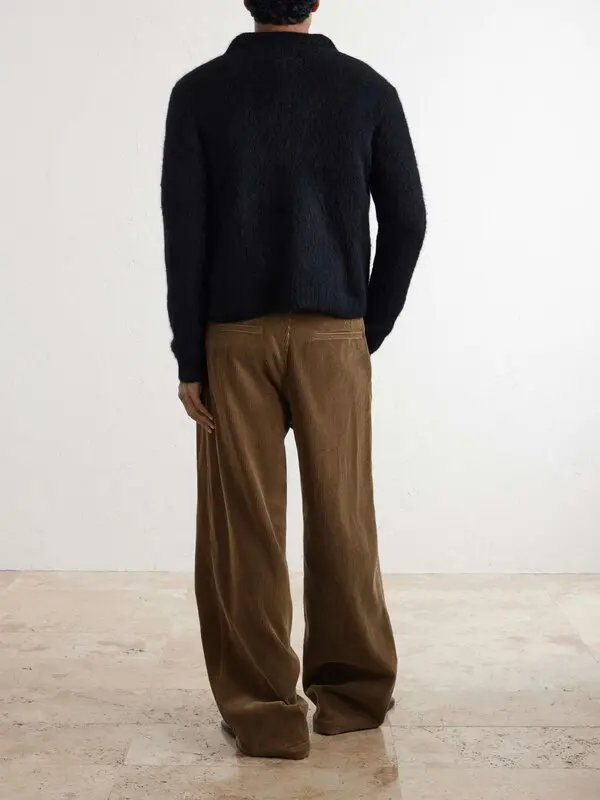 Dries Van Noten Mora Cropped Alpaca-blend Cardigan - Black