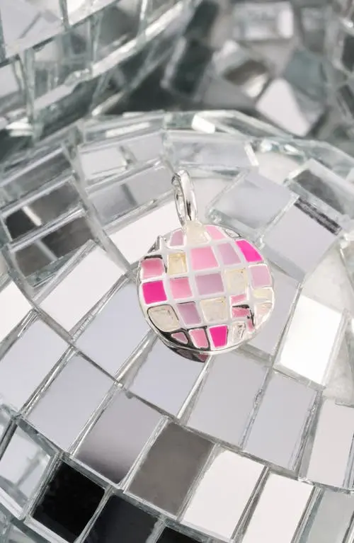 A LITTLES & CO Silver-plated Beaded Bracelet With Disco Ball Charm