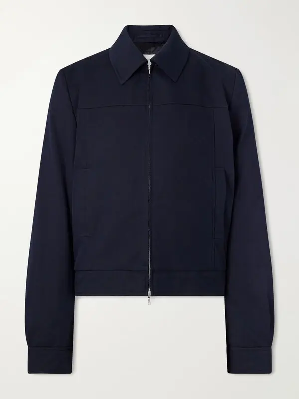 Dries Van Noten Padded Cotton And Wool-blend Blouson Jacket - Blue