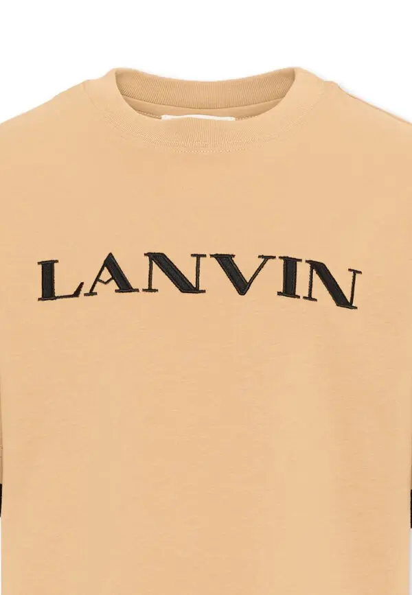 LANVIN Logo Embroidered Crewneck T-shirt