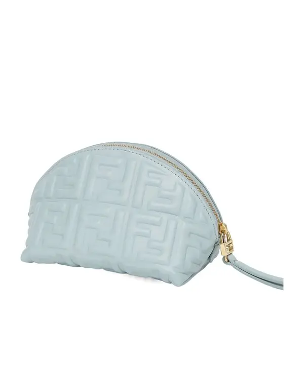Fendi Nappa Leather Pouch With Ff Motif