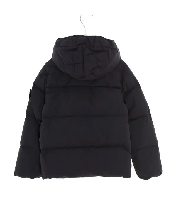 Stone Island Teen Logo-patch Feather-down Jacket