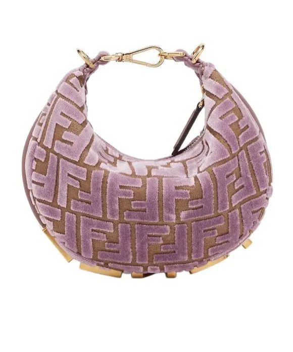 Fendi Fendigraphy Ff Jacquard Velvet Mini Tote Bag