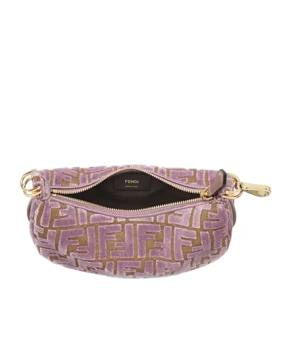 Fendi Fendigraphy Ff Jacquard Velvet Mini Tote Bag