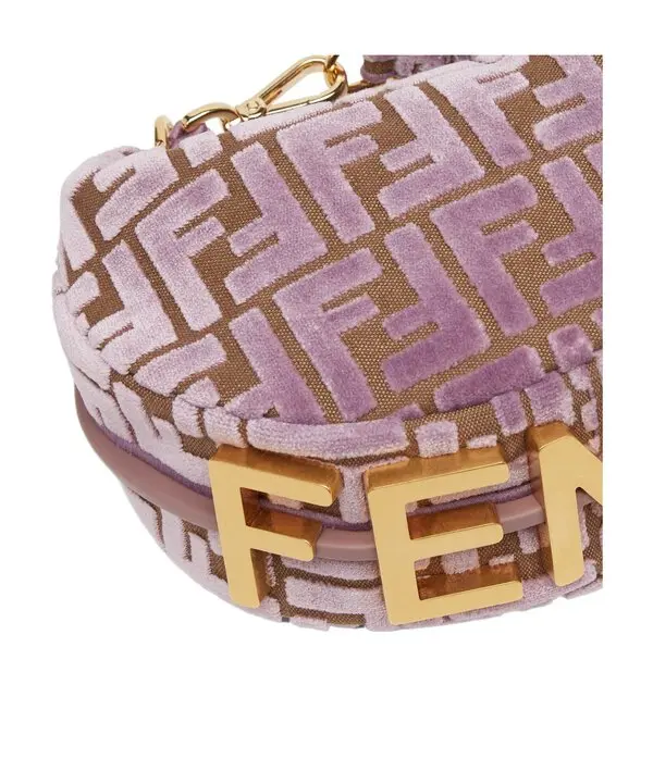 Fendi Fendigraphy Ff Jacquard Velvet Mini Tote Bag