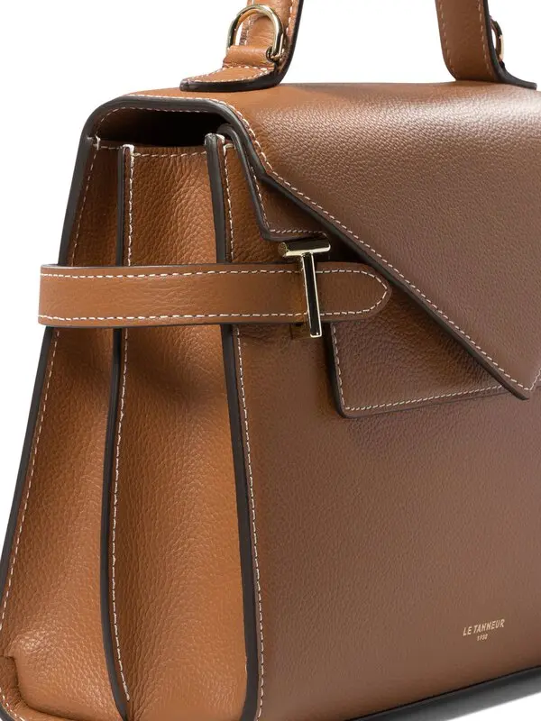 LE TANNEUR Structured Top Handle Tote Bag