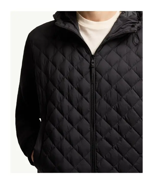 Moncler Wool Cashmere Blend Quilted Hoodie