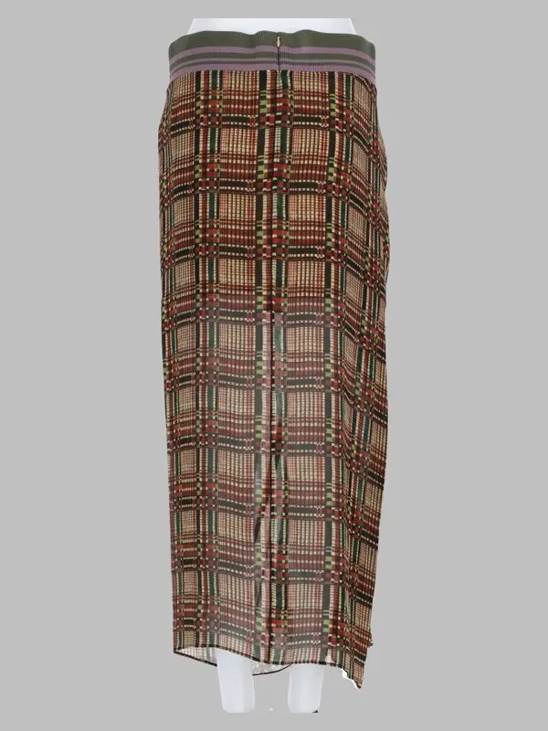 Dries Van Noten Suma Plaid Midi Skirt