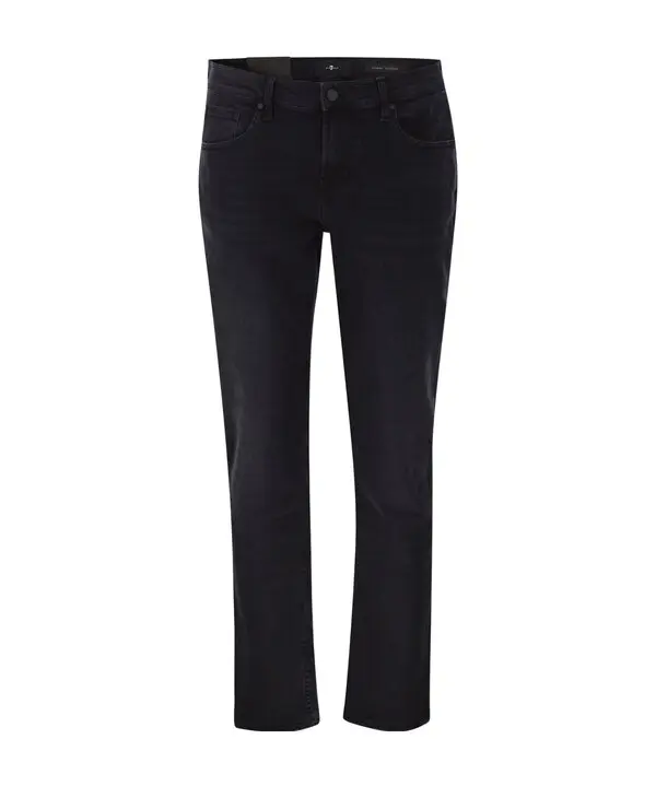 7 For All Mankind Slimmy Tapered Low Jeans In Denim