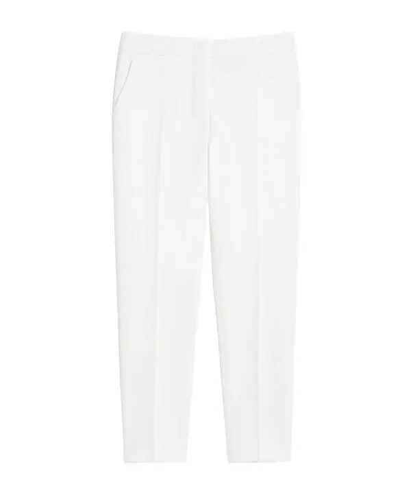 Max Mara High-waisted Tailored Trousers - White