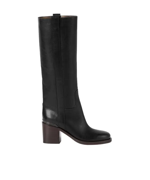 Brunello Cucinelli Cowhide Boots With Precious Detail