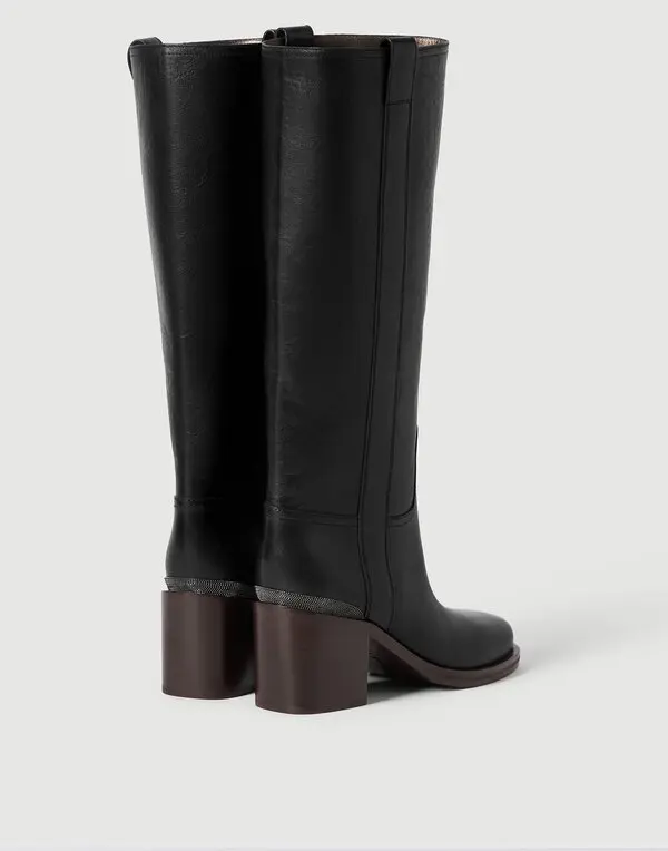 Brunello Cucinelli Cowhide Boots With Precious Detail