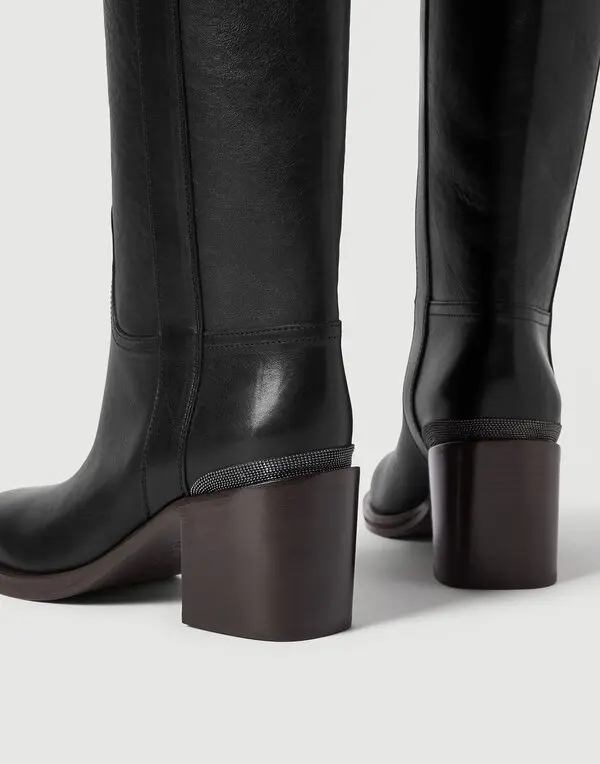 Brunello Cucinelli Cowhide Boots With Precious Detail