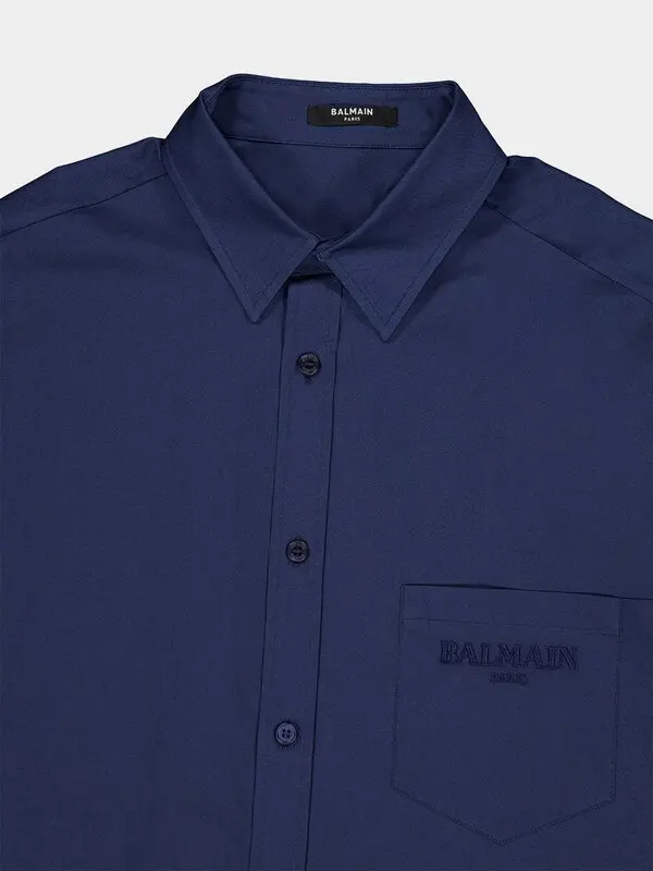 Balmain Logo-embroidered Chest-pocket Shirt