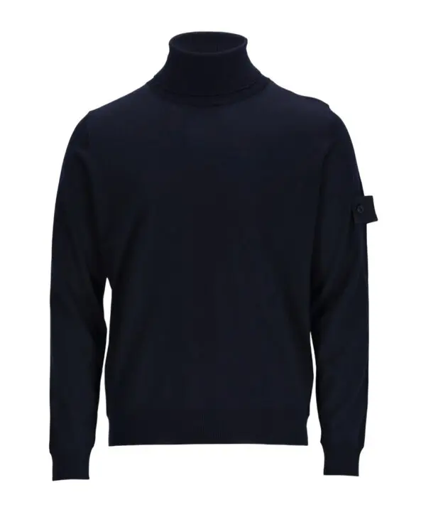 Stone Island Logo Patch High Neck Jumper
