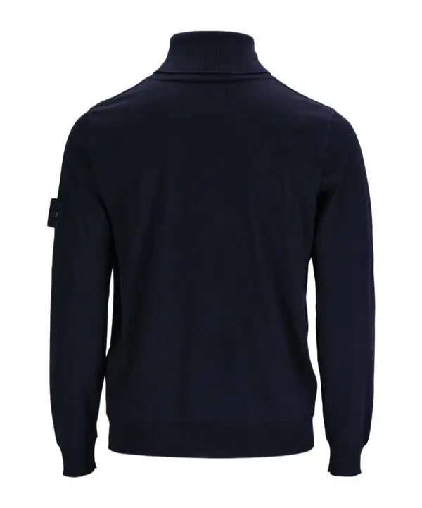 Stone Island Logo Patch High Neck Jumper