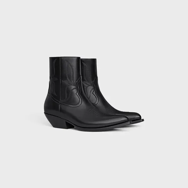 Celine Boot Leon In Shiny Calfskin