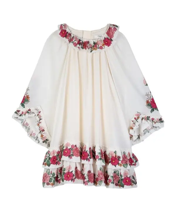 Chloé Floral-print Ruffled Dress